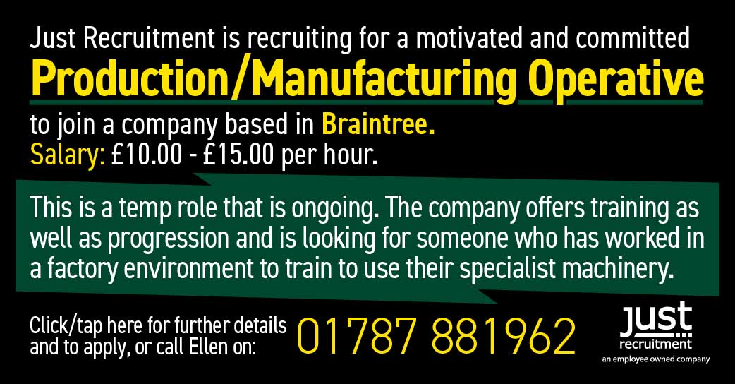 Production/Manufacturing Operative | Just Recruitment