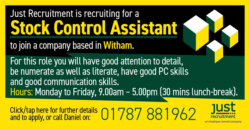 Stock Control Assistant | Just Recruitment