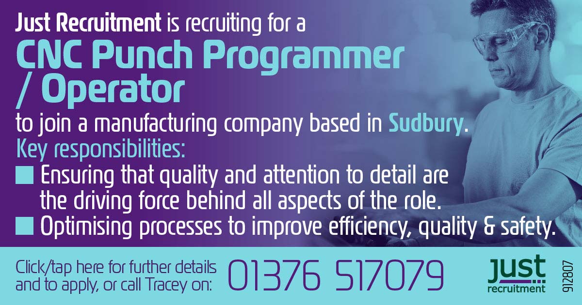 CNC Punch Programmer / Operator | Just Recruitment